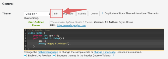 【メモ】【WordPress】Qiitaのシンタックスハイライトライブラリに合わせてみた。スマートでかっこいいよ。 | satorikublog
