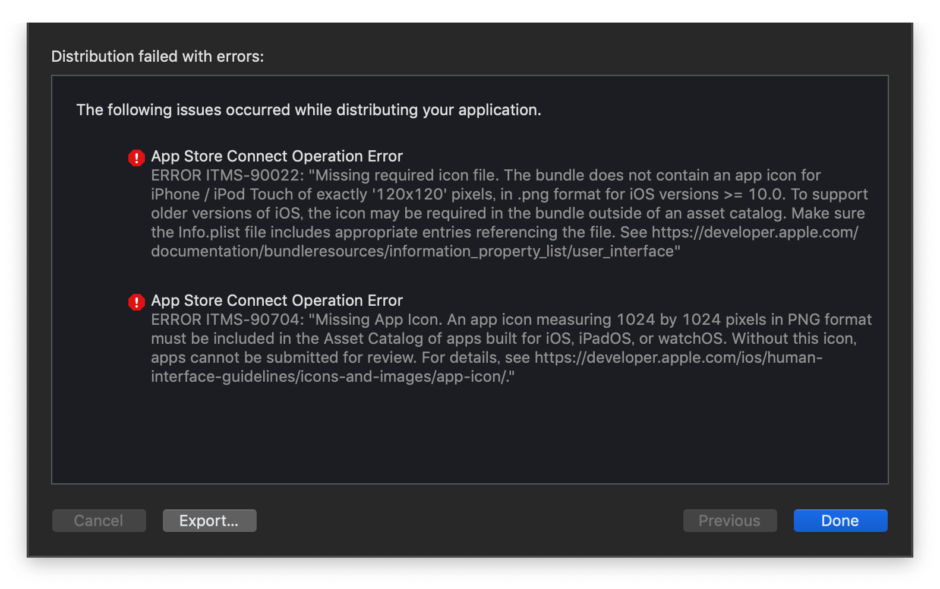【エラー対処】AppStoreの申請でArchiveした時『ERROR ITMS-90022』『ERROR ITMS-90704』というエラーが発生した。 | satorikublog
