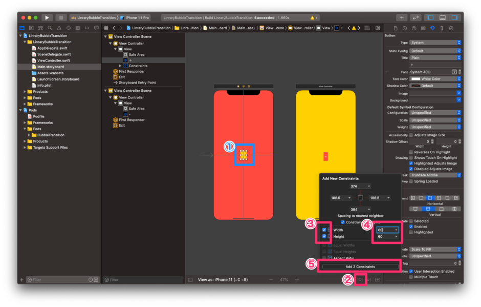 【Swift5/Xcode】おしゃれな画面遷移ライブラリ『BubbleTransition』の使い方 | satorikublog